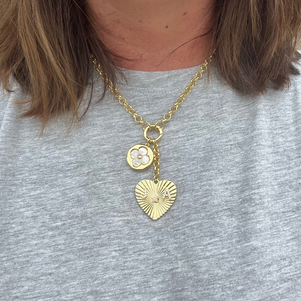 Personalized Enamel Double Pendant Necklace - Etsy