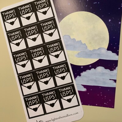 Thanks USPS Stickers Cute Penpal Stickers Envelope Seals - Etsy