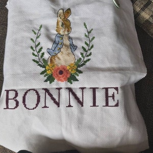 Beatrix Potter Birth Sampler Cross Stitch Pattern Peter Rabbit Wreath ...