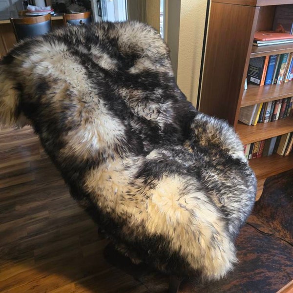 GIANT SHEEPSKIN Triple XXL Mouflon Throw Genuine Leather Sheep Skin 64 ...
