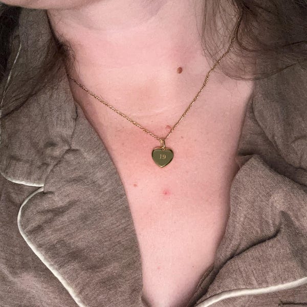 Classic Heart Engraved Necklace - Gold Initial Jewelry - Custom Gift ...