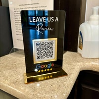 Social Media Sign, Qr Code Sign, Acrylic Business Sign, Qr Code Payment ...