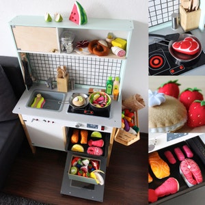 Salmon Steak, Fish Steak Play Food felt Food, Pretend Play Kids Kitchen ...