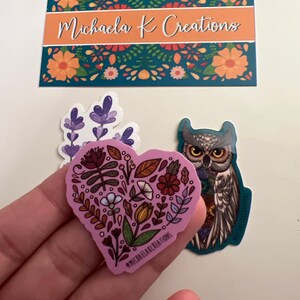 Pink Flower Heart Sticker Heart Sticker stickers Stickers for ...