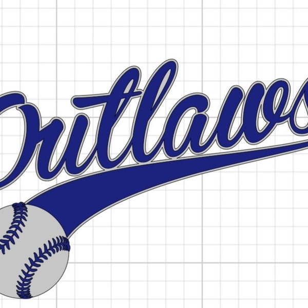 Outlaws Baseball SVG, Team Shirt Design (digital Download) - Etsy