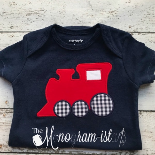 Applique Train Steam Engine Machine Embroidery Design - 3 Sizes ...
