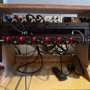 14U SLANTED STUDIO RACK Sidecar With Drawer Angled Audio Rack Storage ...