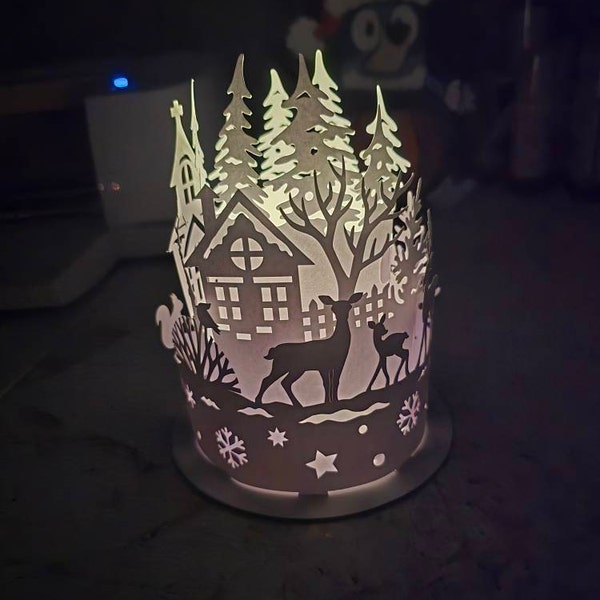 Christmas Shadow Box Svg Cut File, 3d Papercut Svg Template, Layered ...