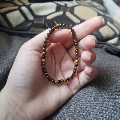 Crystal Energy Bead Bracelets 4mm Natural Stones Crystal Healing ...