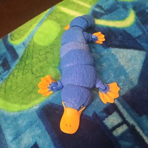 Large Articulated Platypus 3D Printed Figure With Removable Hat ...