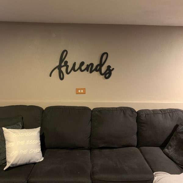 Friends Sign, Family Wood Sign, Friends Wall Decor, Thanksgiving Decor ...