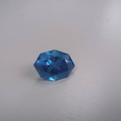 Quality Lab Created London Blue Topaz Triangle Shape 12X12X8.40MM Step ...