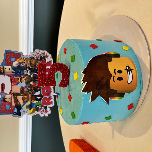 Personalized Roblox Cake Topper: Video Game Birthday Party (digital ...