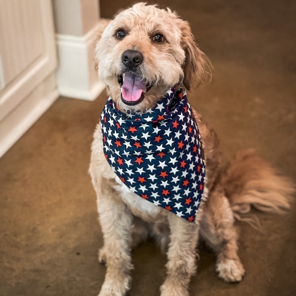 4th of July Dog Bandana Patriotic Dog Bandana Tie & Snap Dog Bandana ...