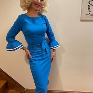 NANCY Dress Vintage 50s Style Custom Made All Size - Etsy