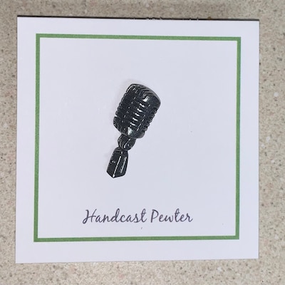 Microphone Lapel Pin CC529 Broadcast and Radio Pins - Etsy