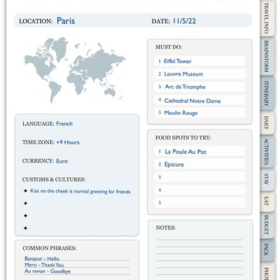 Digital Travel Planner Goodnotes, Realistic iPad Travel Planner ...