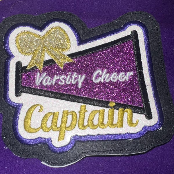 Cheerleading Letterman Jacket Patch | Megaphone Letterman Jacket Patch ...