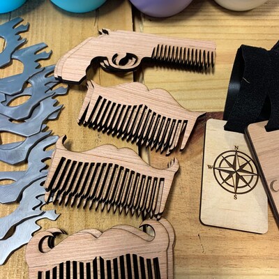 Set 12pcs Hair Combs,beard Combs,combs Svg,comb Gift,dxf Files for ...