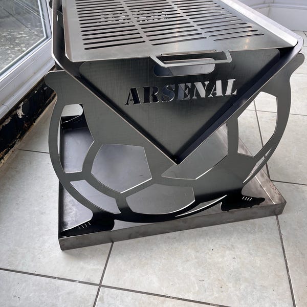 Fire Pit and BBQ Grill - Football Team, Personalisation - Large Size ...
