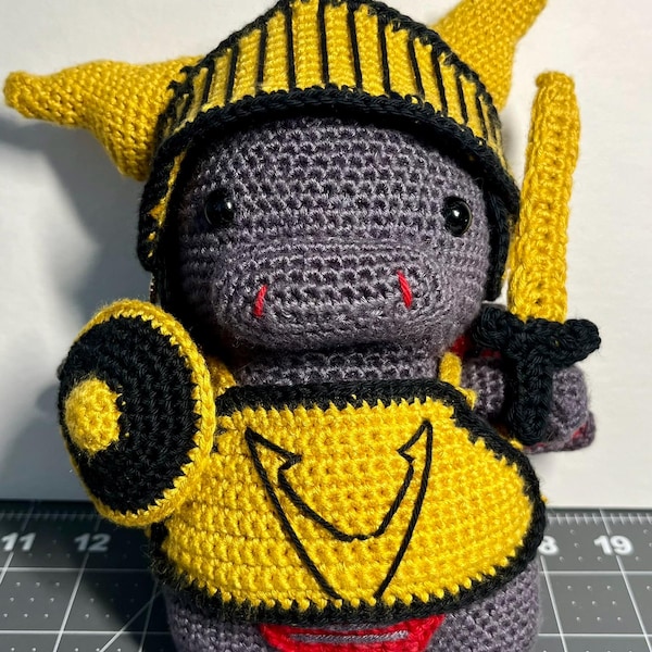 Dragon Knight | PDF Crochet Amigurumi Pattern | Fantasy Plushie With ...