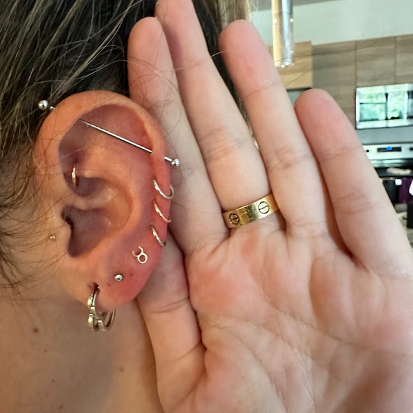 14K Solid Gold Threadless Zodiac Sign Tops/push-in Labret/12 ...