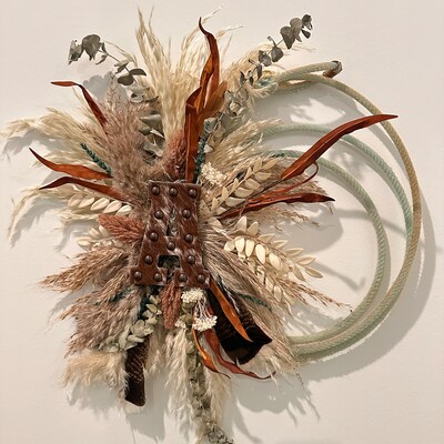 Lasso Wreath Front Door Decor Western Home Decor Rope Wreath Front Door ...