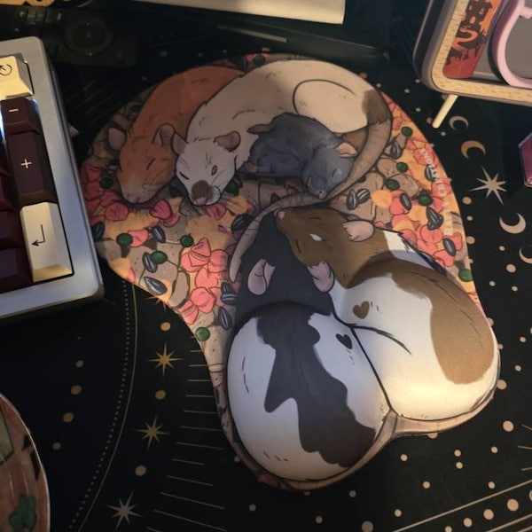Rat Mousepad Padded Wrist Rest Ergonomic Ratpad Rat Res - Etsy