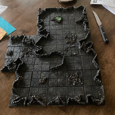 Modular Dungeon Tiles: Laser Engraved With a Selection of Walls, Flat ...