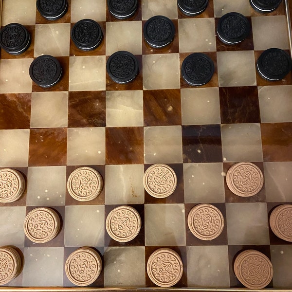 Checkers Set - 3D Printed 24 Piece Set for Your Board. - Etsy