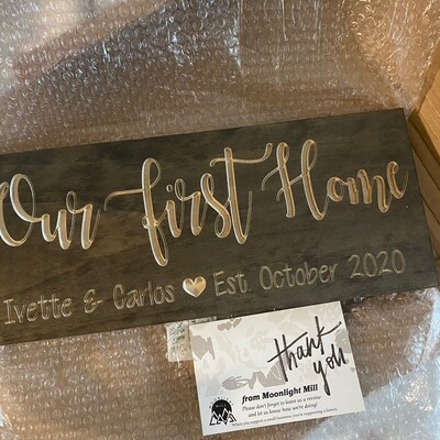 Our First Home, New Home, First Home Gift, Realtor Gift, Housewarming ...