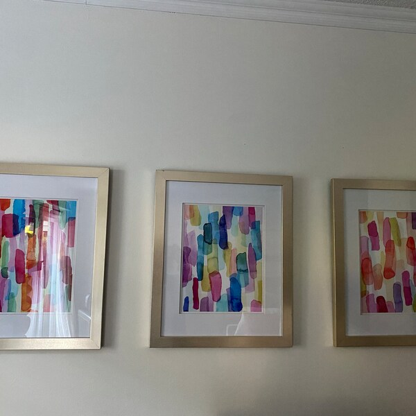 Bright Watercolor Prints, Colorful Wall Art Printable Download, Bright ...