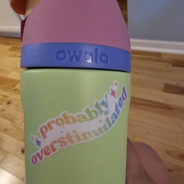 Probably Overstimulated Waterproof Retro Sticker - Etsy