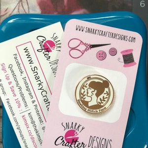 Resting Stitch Face Rose Gold Magnetic Needle Minder Golden or Copper Embroidery Cross Stitch ...