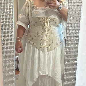 Antique Tan Under Bust Victorian Renaissance Medieval Women's Waistcoat ...