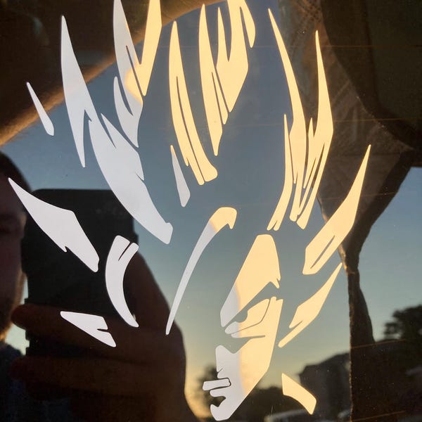 Goku Super Saiyan SSJ Half Face Decal - Etsy