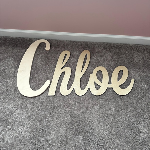 Custom Wood Baby Name Sign Letter Wall Art Kids Room Art Wall Art for ...
