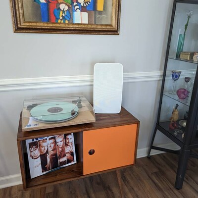 Mid Century Modern Record Console, MCM, Vinyl Storage, Media Stand ...