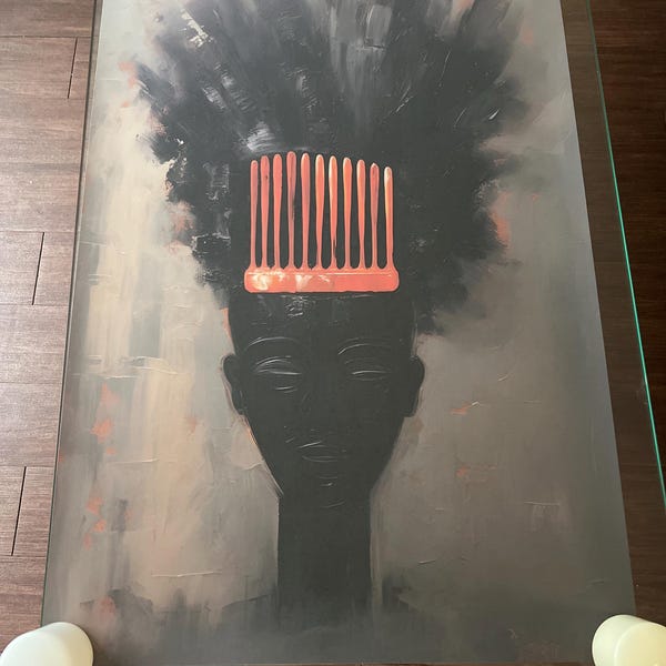 Vintage Afro Hair Comb Digital Printable Wall Art, African Poster ...