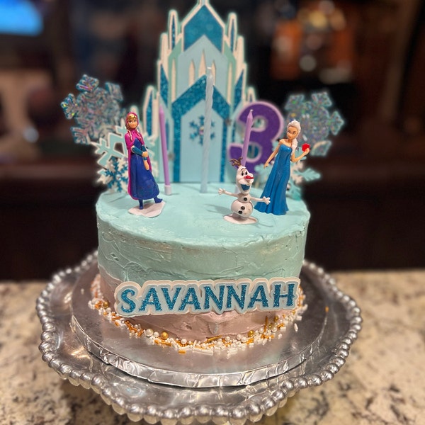 Frozen Castle Cake Topper or Cakecup Tower Stand - Frozen Cake Topper ...