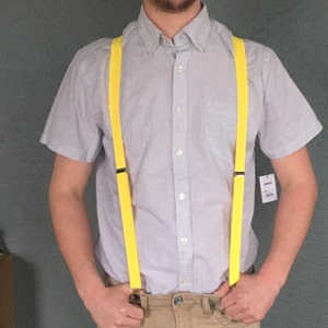 Men's Suspenders Men's Yellow Suspenders Yellow - Etsy