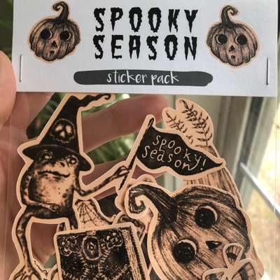 Spooky Season Sticker Pack, Spooky Stickers, Halloween Stickers, Witchy ...