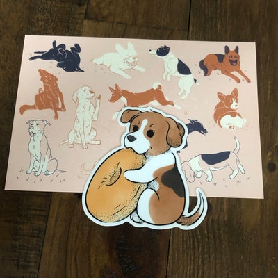 Beagle Bagel Vinyl Sticker Decal - Etsy