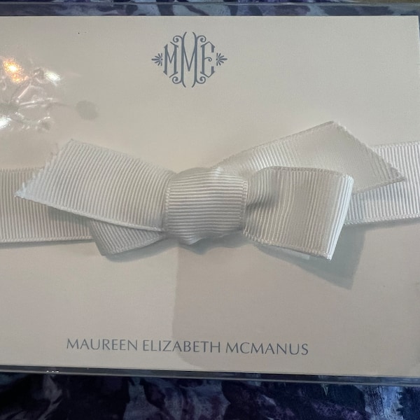 Monogram Stationary Monogrammed Note Card Personalized Note Cards Set ...