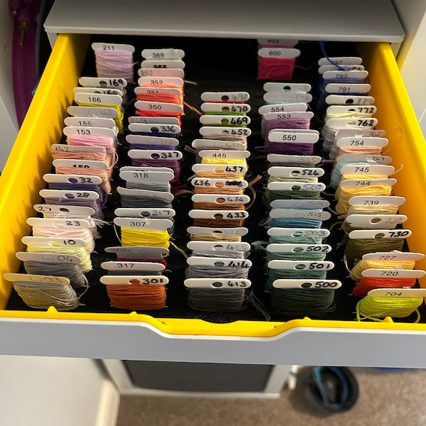 Foam Inserts for Wide IKEA Alex 6 Drawer Unit Storage for Bobbins - Etsy