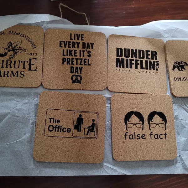 The Office Coasters - the Office Fan Gift - the Office Gift Set - the ...