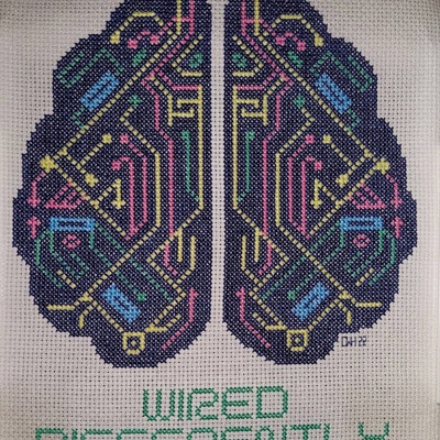 Wired Differently Cross Stitch Pattern / Autism Cross Stitch Pattern ...