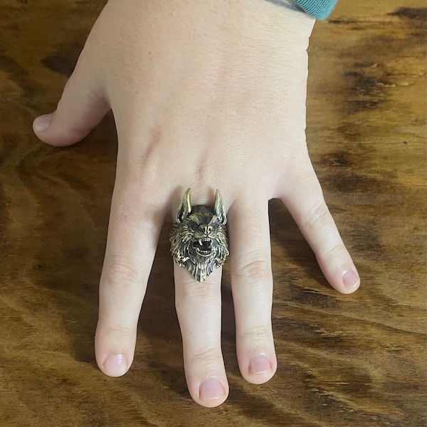 Handmade Sterling Silver Werewolf Ring: Animal Totem Jewelry - Etsy