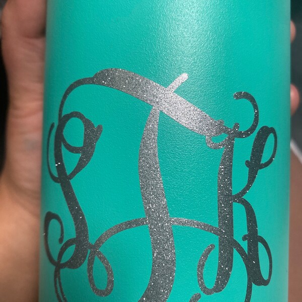 Glitter Monogram Decal, Glitter Car Decal, Glitter Monogram Car Decal ...