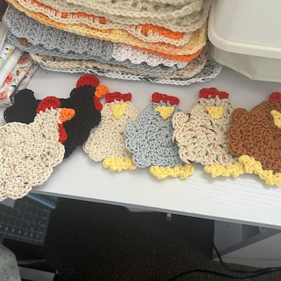 Chicken Granny Square Digital Crochet Pattern, Instant Download Easy ...